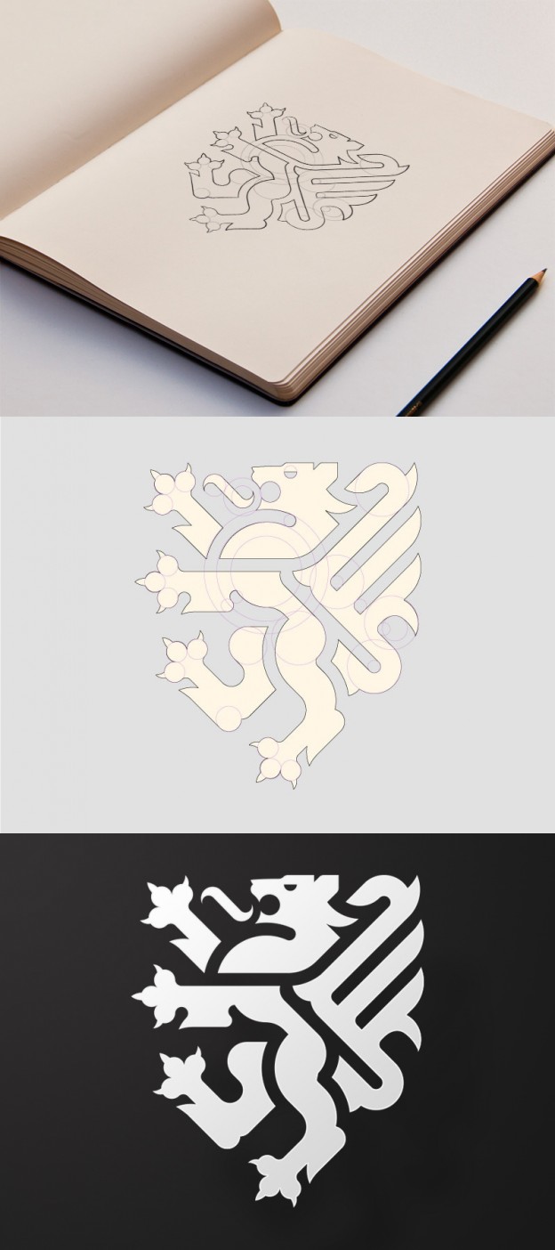 Heraldic logo design - QxDesign Studio, Cambridge